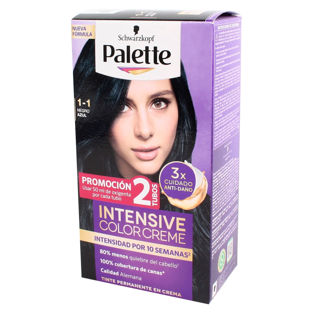 Comprar Tinte Palette Color Creme 1.1 Negro Azul - 50 ml | Walmart El ...