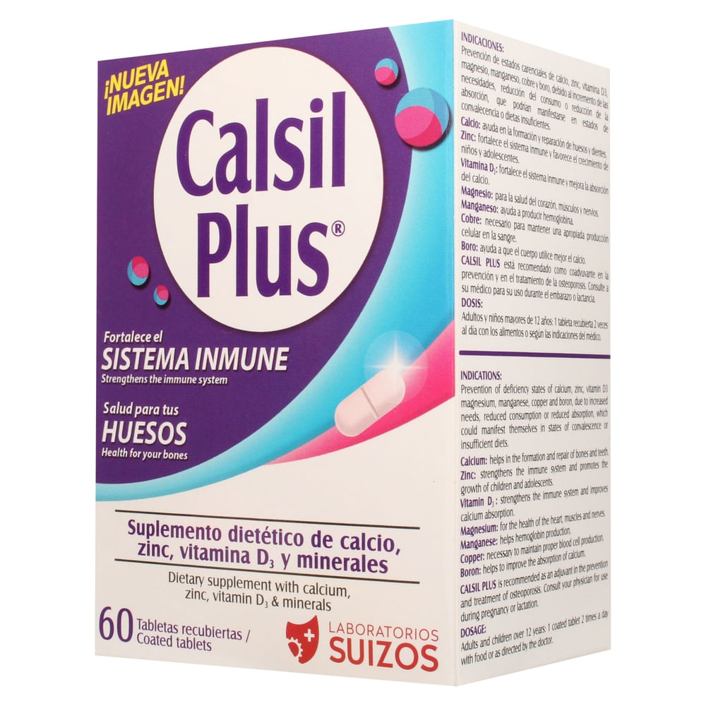 Comprar Calsil Plus 60 Tabletas Recubiertas | Walmart El Salvador ...