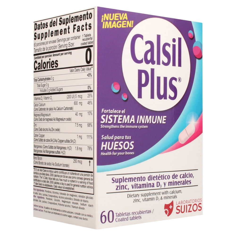 Comprar Calsil Plus 60 Tabletas Recubiertas | Walmart El Salvador