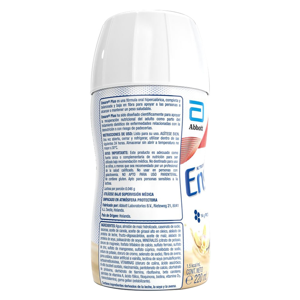 Comprar Fórmula Nutricional Ensure® Plus Sabor Vainilla - 220 ml ...