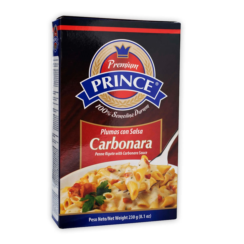 Comprar Pasta Prince plumas con salsa carbonara - 230 g | Walmart El ...