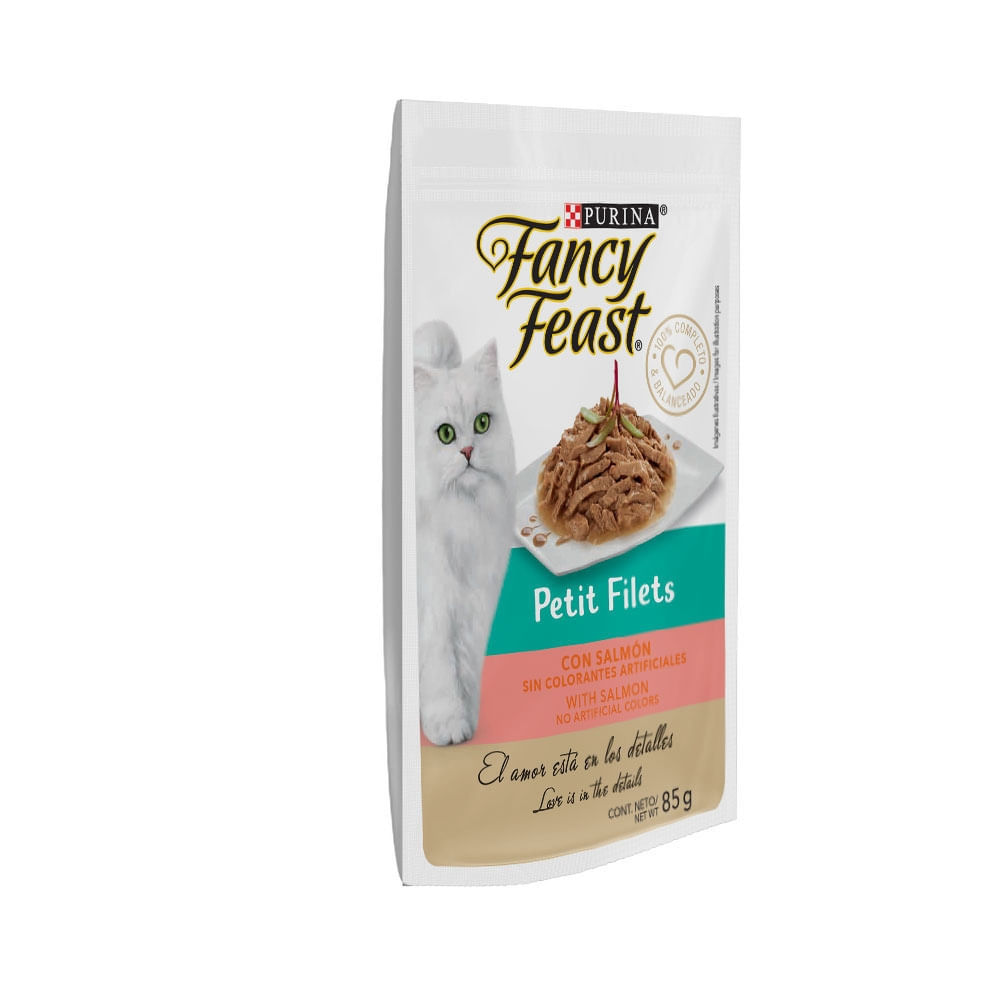 Comida húmeda para gato Fancy Feast Petits Filets sabor a salmón - 85 g ...