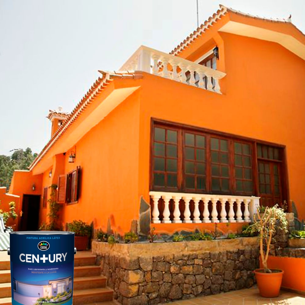Comprar Pintura Látex Century Acrílica Color Mandarina - 1 galón ...