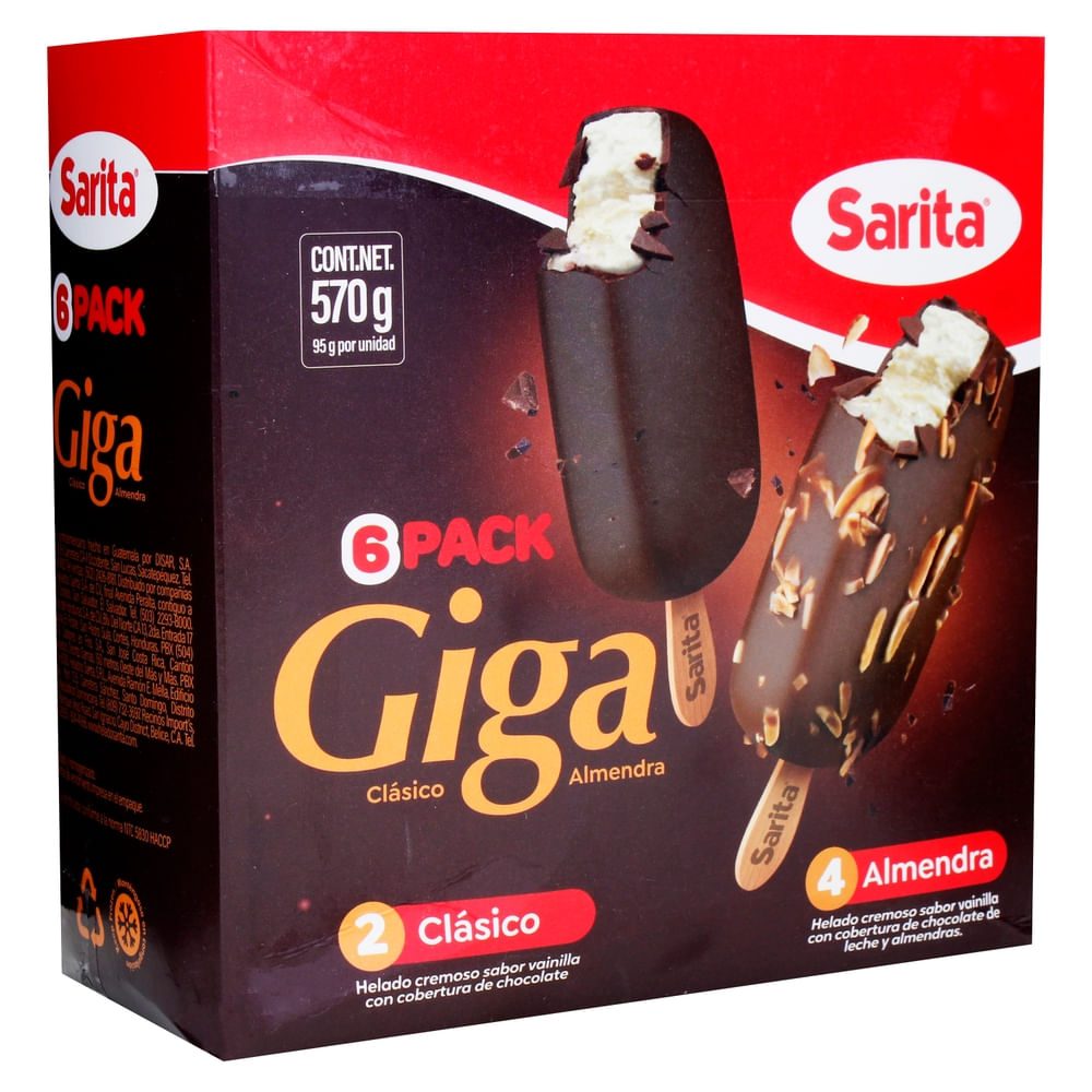 Comprar 3 Pack Paleta Sarita Giga Almendra - 285 g | Walmart El ...
