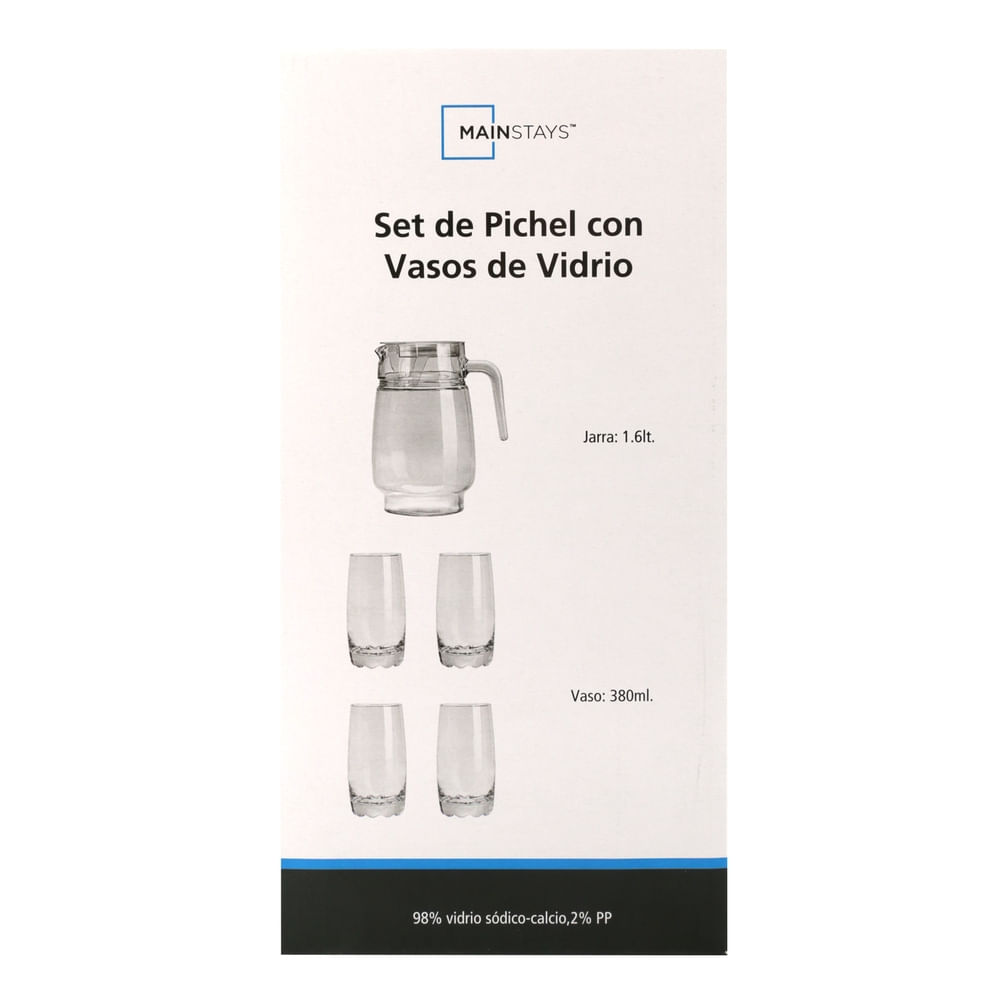 Ms Set De Pichel Con 5 Vasos De Vidrio - Walmart | Salvador