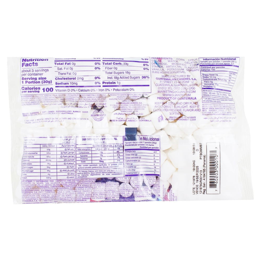 Comprar Marshmallows Guandy Mini Blanco - 100 g | Walmart El Salvador ...