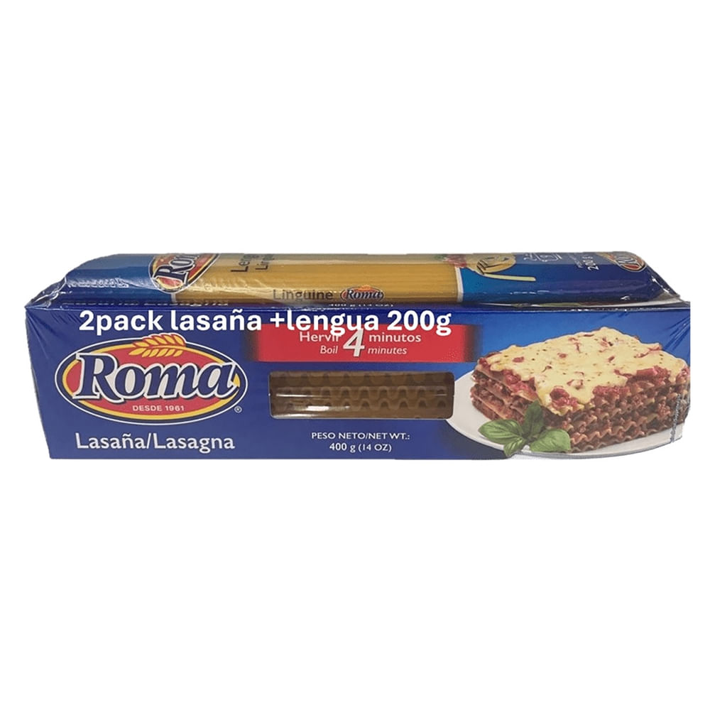 Pasta Roma lasagna más lengua 2 pack -600 g - Walmart | Salvador