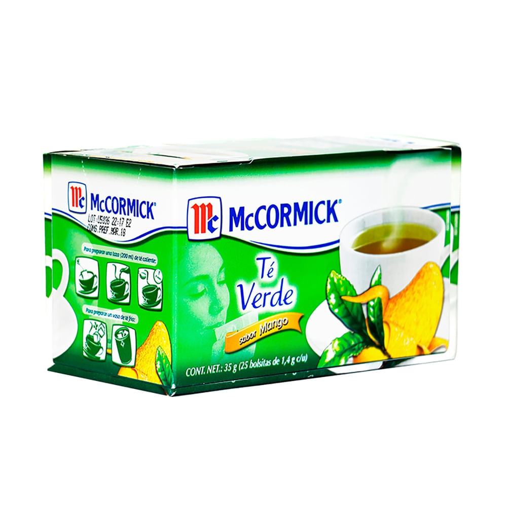 Comprar Té Verde Sabor Mango Mccormick 25 Sobres - 35 g | Walmart Salvador