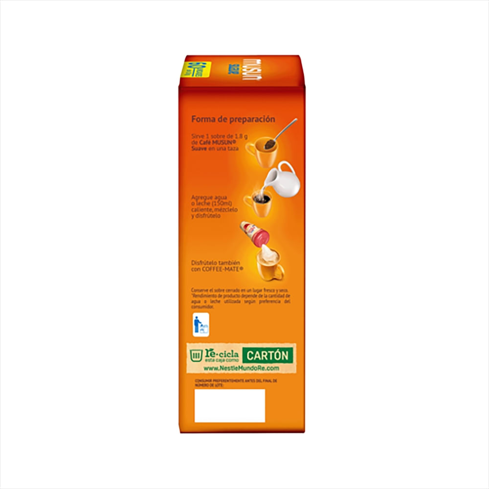 Café Musun Suave 60 Sobres - 102 g - Walmart | Salvador
