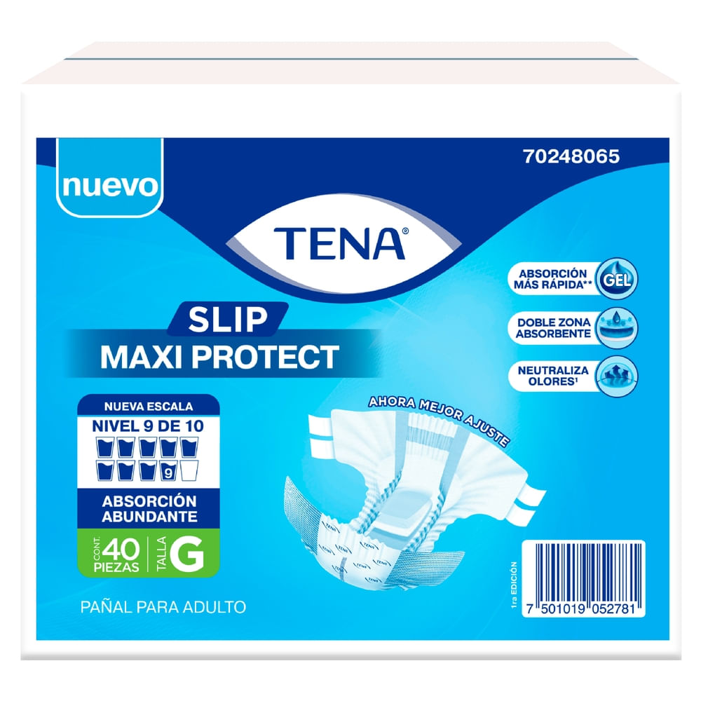 Comprar Pañal para adulto Tena slip maxi protect talla G - 40 Uds ...