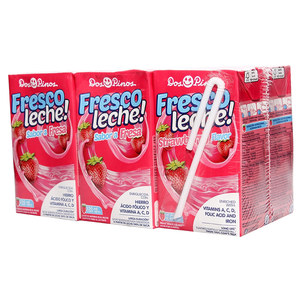 Comprar 6 Pack Fresco Leche Dos Pinos Fresa - 250 ml | Walmart Salvador ...