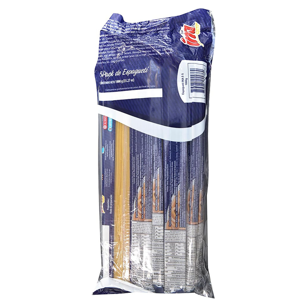 Comprar Pasta larga Ina Espaguetti - 5 pack 1000 g | Walmart El ...