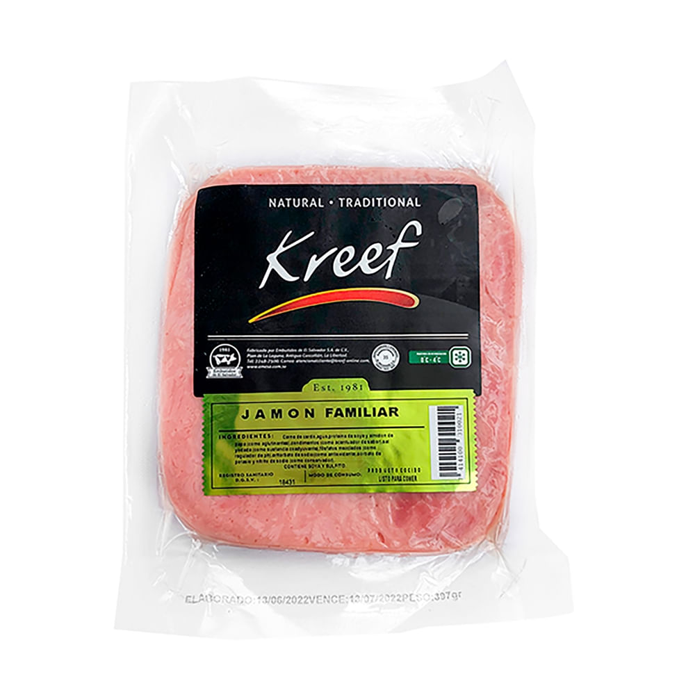 Comprar Jamon Familiar 397 Gr Kreef | Walmart El Salvador - La Despensa ...