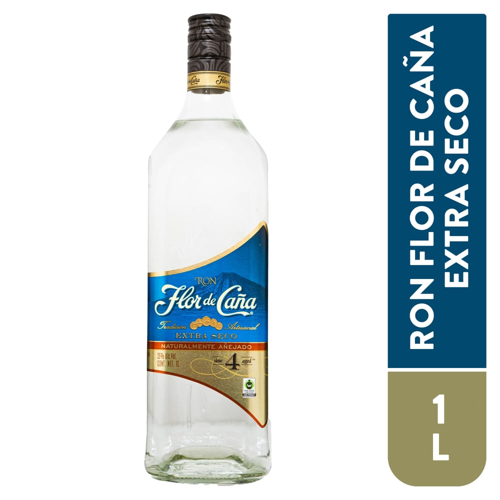 Comprar Ron Flor de Caña Extra Seco - 1 L | Walmart El Salvador ...