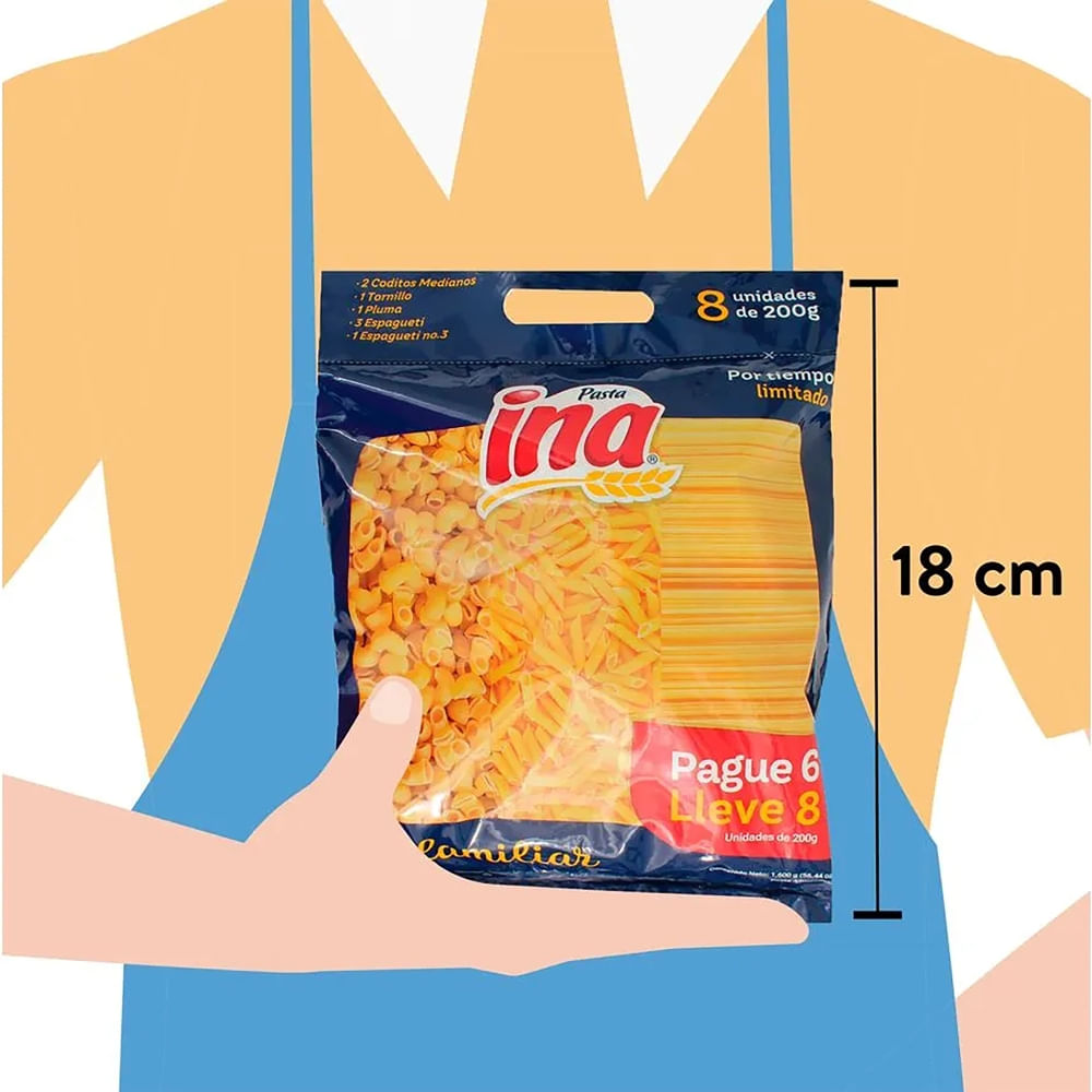 Comprar Pasta Ina Pack Familiar - 1200 g | Walmart El Salvador ...