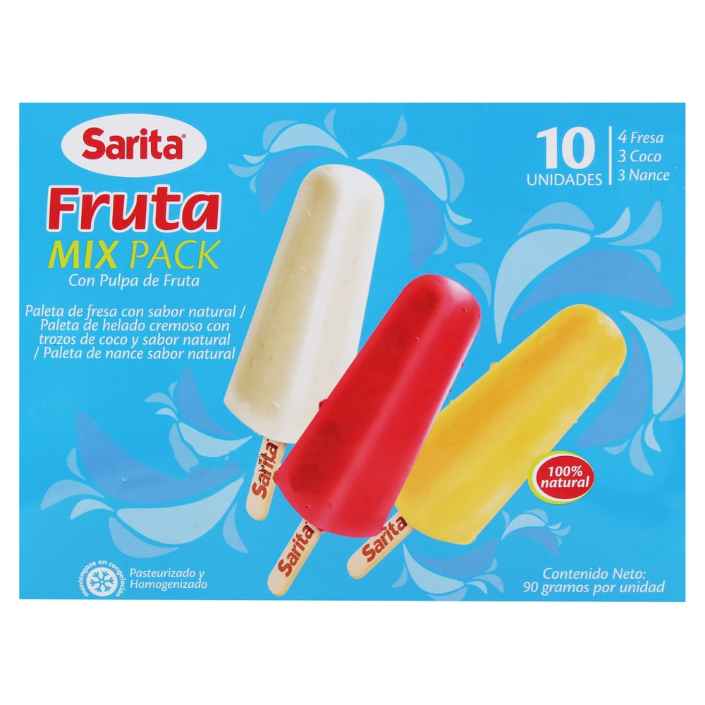 Comprar Mixpack Sarita Paleta Frutas 10Und 950 g | Walmart El Salvador ...