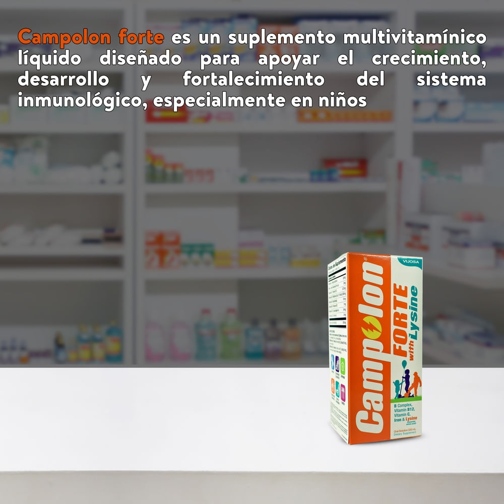 Comprar Campolon Forte Con Lisina Jarabe 220 ml | Walmart El Salvador ...