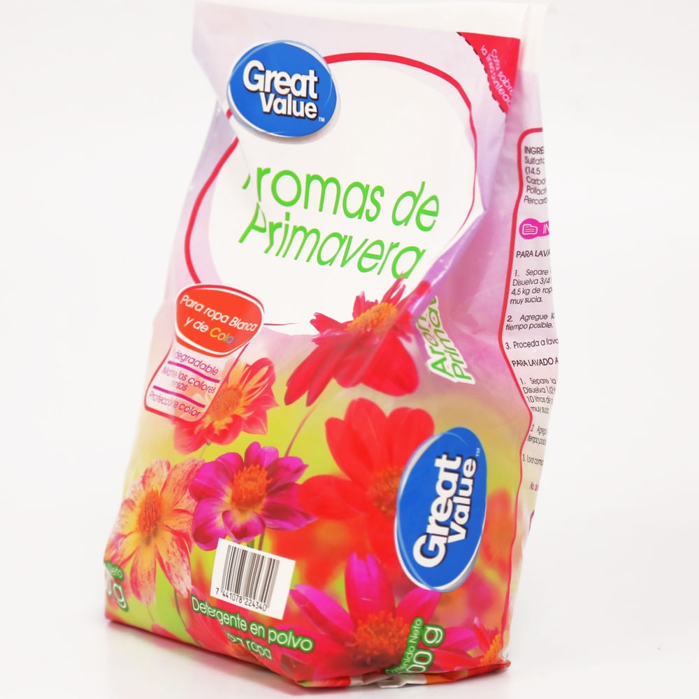 Comprar Detergente Great Value En Polvo Aroma Primavera - 900 g ...