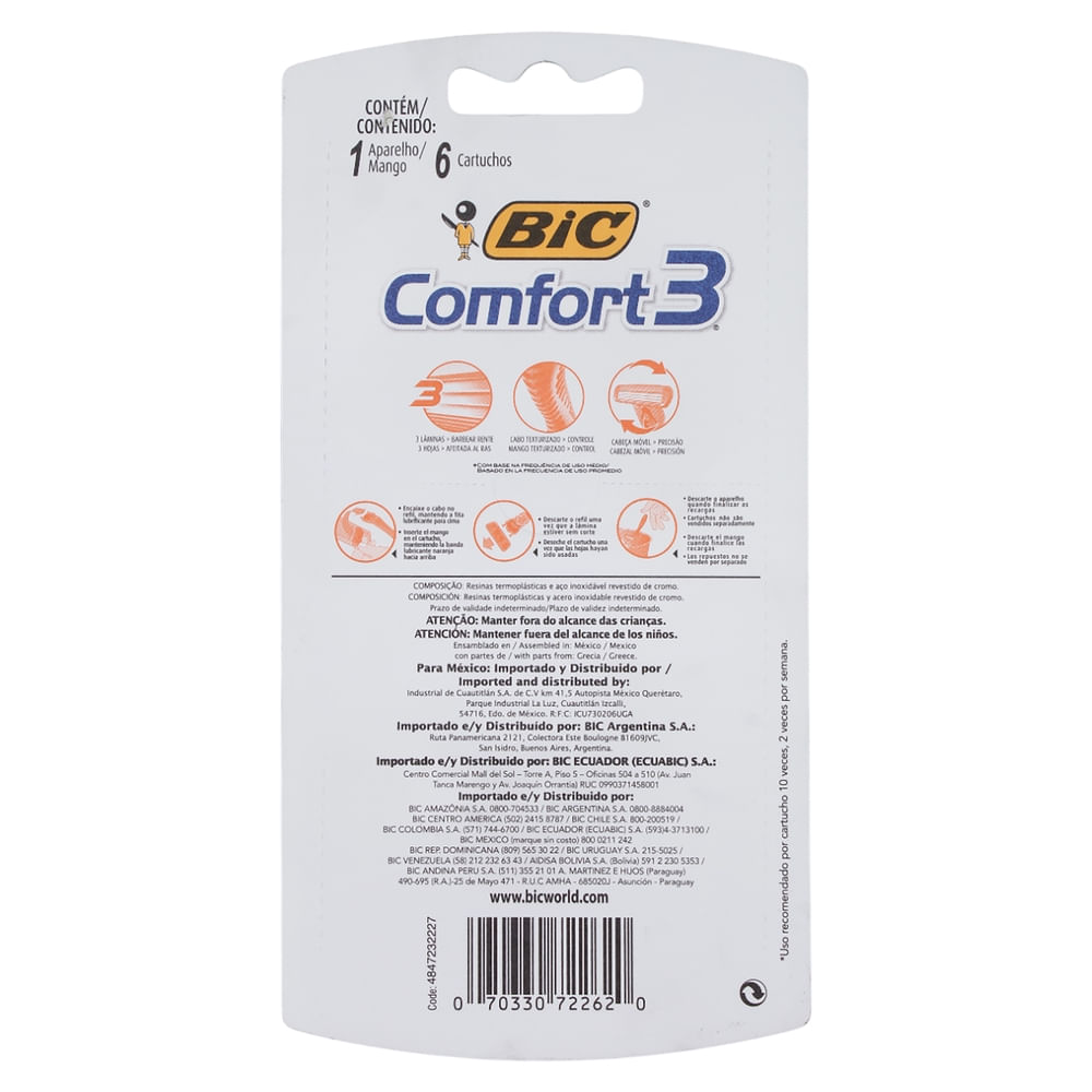 Comprar Rasuradora Bic hybrid 3 comfort más reuestos - 7 Pzas | Walmart ...