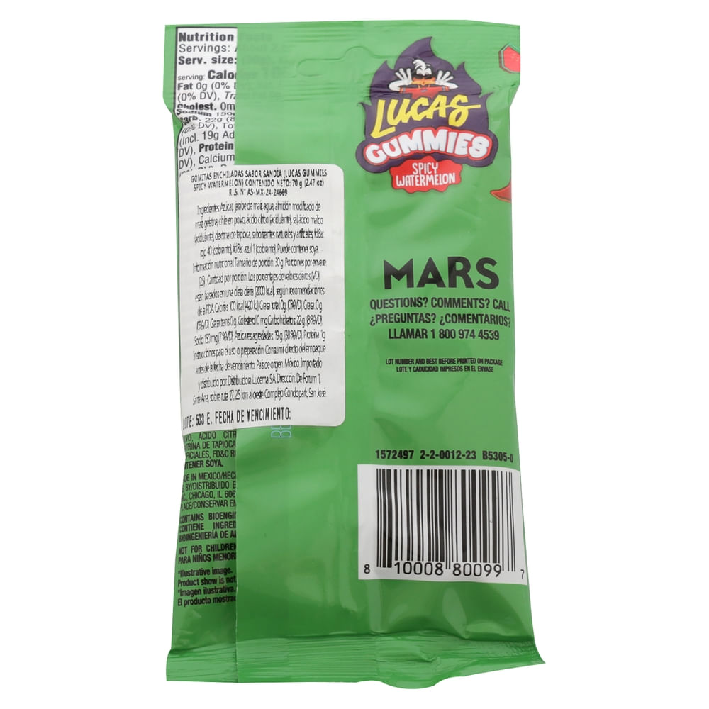 Comprar Lucas Gomitas Sandia 12 X 70 G | Walmart El Salvador - La ...
