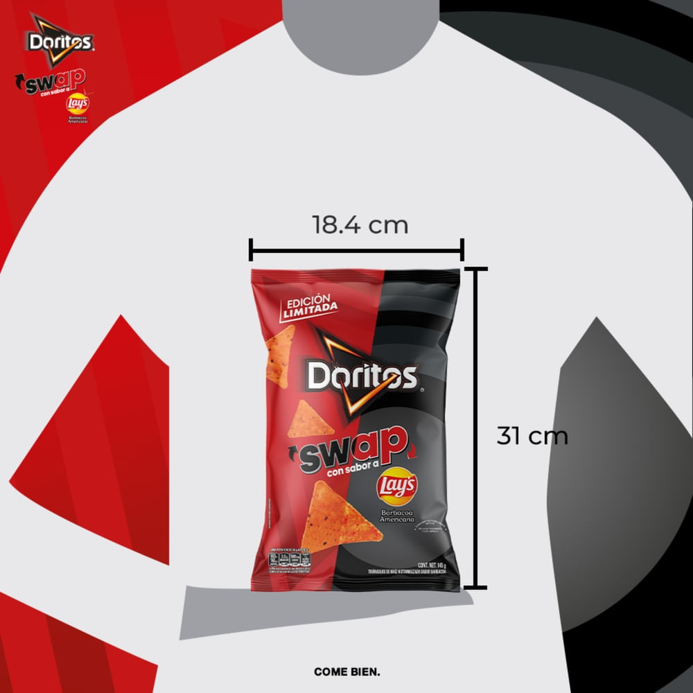 Comprar Snacks Frito Lay Doritos SWAP con sabor a Lay´s Barbacoa ...