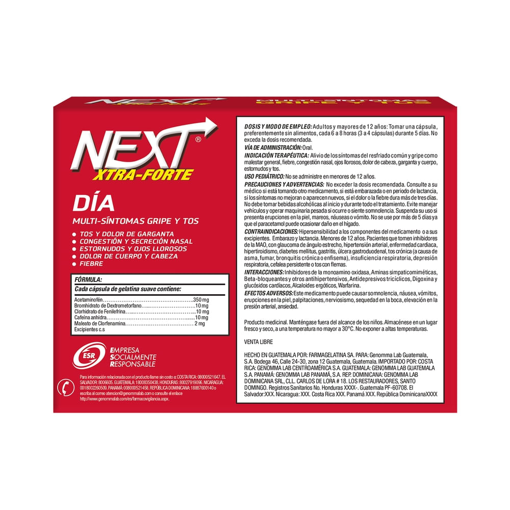 Comprar Antigripal Next Xtra Forte Día -10 Gelcaps | Walmart El ...