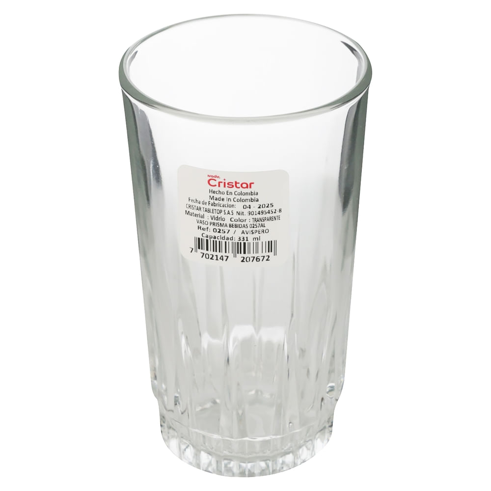 Comprar Vasos y Copas Cristar Vaso Cristar Copo Prisma - 331 ml ...